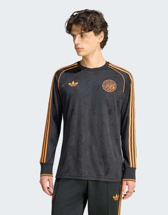adidas Ajax Amsterdam Originals maillot &agrave; manches longues noir