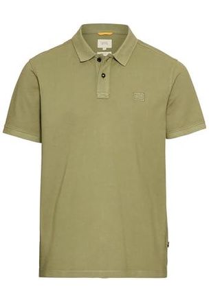 Camel Active Herren Kurzarm Poloshirt aus Organic Cotton Dunkelgr&uuml;n, Menswear-m Polo, Vert fonc&eacute;, M Hommes