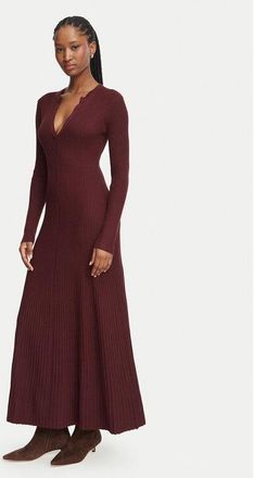 Bardot Bardot Strickkleid Rochie 60002DB Dunkelrot A-Line Fit
