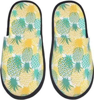 Generic Pantoufle Maison Ananas1 Imprimer Hiver Chaussures Chaudes Antid&eacute;rapantes Hiver Pantoufles Doux Chaussons Maison Pour Salon H&ocirc;tels Chambre L