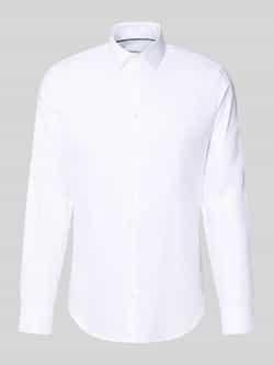 Jake*s Slim Fit Business Hemd aus Baumwolle mit Kentkragen
