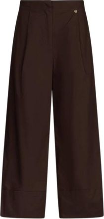 Liu Jo Femme, Pantalons, Brun, Taille: 42 FR Wide Pantalons
