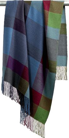 Lorenzo Cana Premium Alpakadecke 100% Alpaka Fair Trade Decke Wohndecke handgewebte Sofadecke Tagesdecke Kuscheldecke Karo Design mit Fransen - 96032