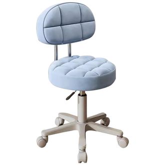 Generic Verstellbarer Drehstuhl mit Rollen, ergonomischer Schmink- und Friseurhocker f&uuml;r M&auml;dchen und Teenager, stilvoller Schminkstuhl f&uuml;r Schlafzimmer, Wohnz