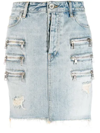 Unravel Jeanshemd mit Brusttaschen - Blau