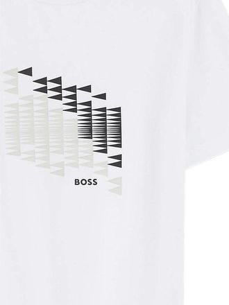 HUGO BOSS Graphic Logo Print T-Shirt - White