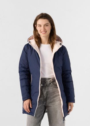 Jott Doudoune longue r&eacute;versible Marine/rose p&eacute;tale Verone - Taille XXL
