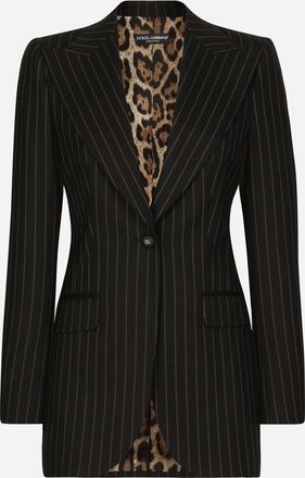 Dolce & Gabbana Einreihige Turlington-nadelstreifenjacke Aus Wolle - Frau Mäntel Und Jacken n/d 48