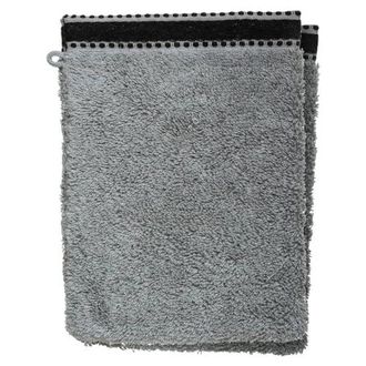 Atmosphera Atmosphera - Lot de 2 Gants de Toilette Joia - Coton 550 GR/m&sup2; - Gris fonc&eacute; 15x21 cm