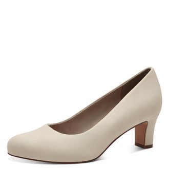 Jana Damen Pumps mit Blockabsatz Vegan, Beige (Ivory), 36 EU
