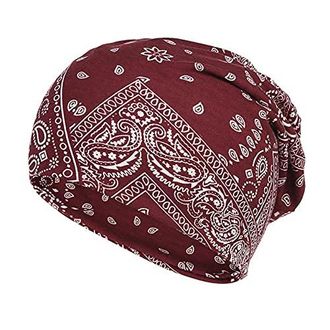 Generic Ensemble chapeau et bavoir &agrave; trois usages pour homme et femme - Casquettes de baseball en noix de cajou, Rouge, Taille unique