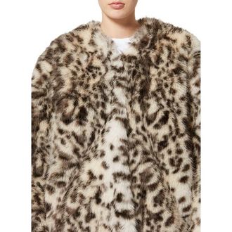 Isabel Marant Manteau court Aglae effet fourrure