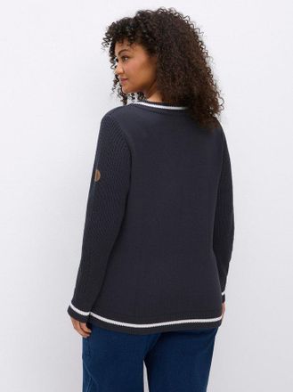 Sheego Strickpullover Langarm-Pullover Langarm Grobstrick