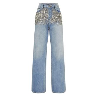 Philipp Plein Femme, Jeans, Bleu, Taille: W26 Crystal Stones Skater Fit Pantalons