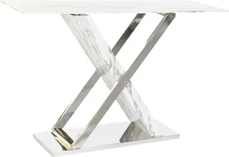 DKD Home Decor Dkd Home Decor - Console Acier Verre 120X40X75 Imitation Marbre