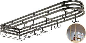 Generic Weinregal: H&auml;ngendes Weinregal, schwebende Regale aus Metall, Eisenregal f&uuml;r Weingl&auml;ser, Lagerregale, Halterung zum Aufh&auml;ngen von Weingl&auml;sern, Halteru