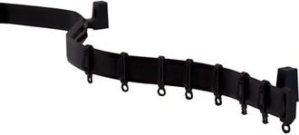 Gardinia Jeu de Rails &agrave; Rideaux Flexline, Rail &agrave; Rideaux, 350 cm, Plastique, Noir