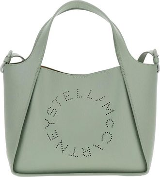 Stella McCartney Femme, Sacs, Vert, Taille: ONE Size Perforated Logo Crossbody Bag