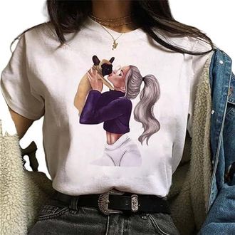 Keephen Chic Mode Filles Impression 3D T-Shirts pour Femmes Casual &Eacute;t&eacute; Manches Courtes Col Ras du Cou Pullover Blouse Tops