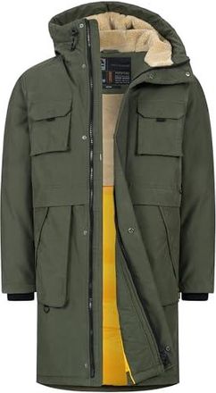 Indicode INKristof Parka pour homme avec doublure en peluche et capuche | Veste dhiver pour homme, For&ecirc;t, XXL