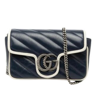 Gucci Sac bandouli&egrave;re matelass&eacute; Pre-owned - Femme - Pre-owned - Bleu - Taille: ONE Size