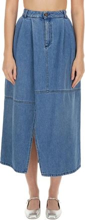 Alysi Femme, Jupes, Bleu, Taille: 38 FR Jupe en jean