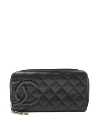Chanel 2014 gestepptes Cambon Portemonnaie - Schwarz