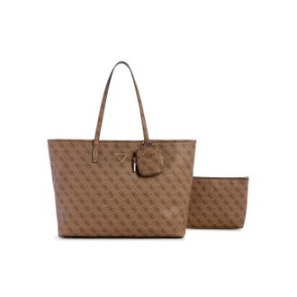 Guess Power Play Large Tech Tote Latte Logo