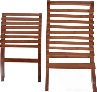 CHICIRIS Holzstuhl Klaftelung, Ergonomische Hochwertige Braun -Holz -Lounge St&uuml;hle f&uuml;r Camping Garten Terrasse Im Freien mit Erstklassiger BAU, Vielseitiger Au