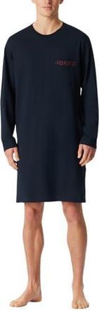 Schiesser Herren Nachthemd Lang-Bigshirt-Sleepshirt-Organic Cotton-Comfort Nightwear Chemise, Bleu Nuit 182901, 64 Hommes