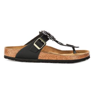 Birkenstock Femme, Chaussures, Noir, Taille: 40 EU Fleur Em Sabots en Cuir Noir