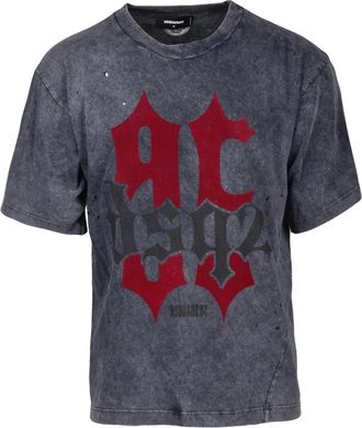 Dsquared2 Homme, Tops, Gris, Taille: M Logo Cotton T-Shirt