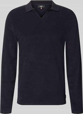 Cinque Longsleeve mit Polokragen und V-Ausschnitt Modell BOLL