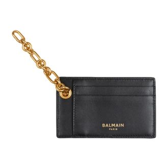 Balmain Femme, Accessoires, Noir, Taille: ONE Size Porte-cartes jacquard monogramme Pulse
