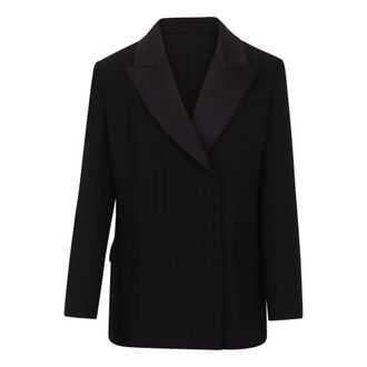 Vivetta Zweireihige Jacke mit dekorativen Au&szlig;enkn&ouml;pfen - - Jackets - Damen - Schwarzk - XL