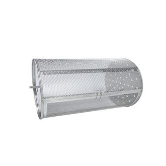 Generic Rotisserie Korb, Edelstahl Grillröster Trommel Ofen Korb 11,8 Zoll Runder Wirbelrotierter Gegrillter Käfig Für Getrocknete Nuss Kaffeebohnen Erdnuss