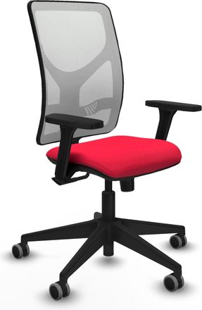 Piqueras y Crespo B&uuml;rostuhl, rot, mit 3D-Armlehnen, h&ouml;henverstellbare Lendenwirbelst&uuml;tze, ausgestattet mit 3 Positionen und Schneidschaum, mit Rollen von 65 mm, Parkett