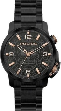 Police Homme, Accessoires, Noir, Taille: ONE Size Montre habill&eacute;e en acier inoxydable