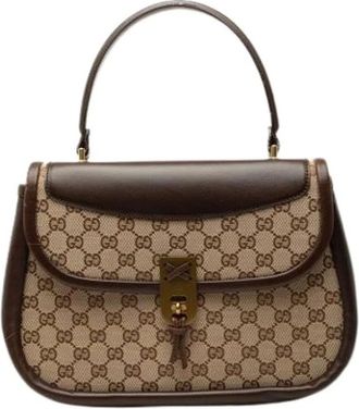 Gucci Sac &agrave; main vintage doccasion - Femme - Pre-owned - Beige - Taille: ONE Size