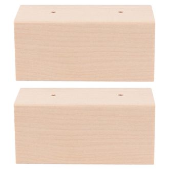 DOITOOL 2 St&uuml;ck Holz dekorationsbasis mit Doppel&ouml;ffnung Umweltfreundlicher Verschlei&szlig;fester Holzst&auml;nder zum Backen und Verzieren von Blumenmotiven Rechteckige