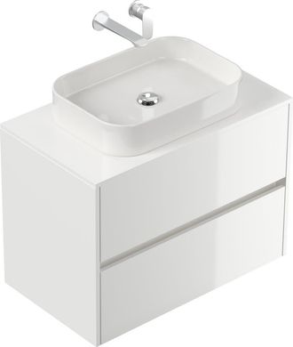 Magnolia Home Badm&ouml;bel Taifun 80cm mit rechteckigem Aufsatzwaschbecken