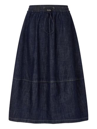 TOMBOY chemise &agrave; taille &eacute;lastiqu&eacute;e - Bleu