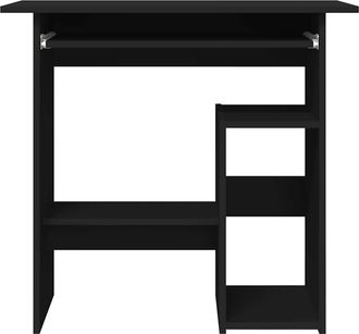 Generic Computertisch mit Ablagefl&auml;chen, Home-Office-Schreibtische, Moderner Schreibtisch mit Offenen Regalen f&uuml;r Schlafzimmer, Wohnzimmer (Schwarz)