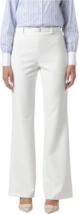 Kocca Femme, Pantalons, Blanc, Taille: 40 FR Slim Fit Flared Full Length Pantalons