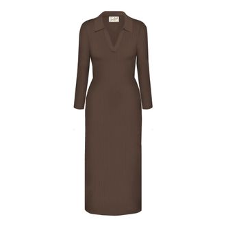 MC2 Saint Barth Lang&auml;rmeliges Polo-Kleid - - Dresses - Damen - Braun - M