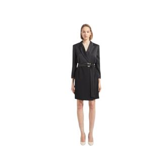Marella Mantel mit G&uuml;rtel - - Dresses - Damen - Schwarzk - L
