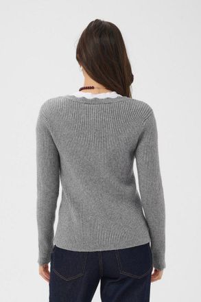Saint Tropez Strickjacke TristenSZ Cardigan Materialmix, Fitted