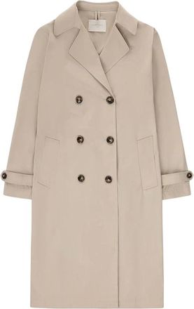 Circolo 1901 Femme, Manteaux, Beige, Taille: 34 FR Long Cotton Trench Coat