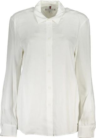 Tommy Hilfiger Femme, Blouses et Chemises, Blanc, Taille: 36 FR Long Sleeve Shirt