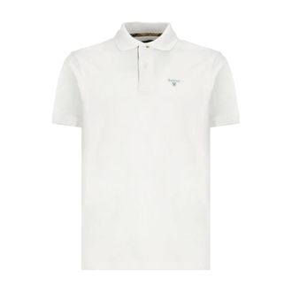 Barbour Homme, Tops, Blanc, Taille: 2XL Polo Piqu&eacute; Tartan
